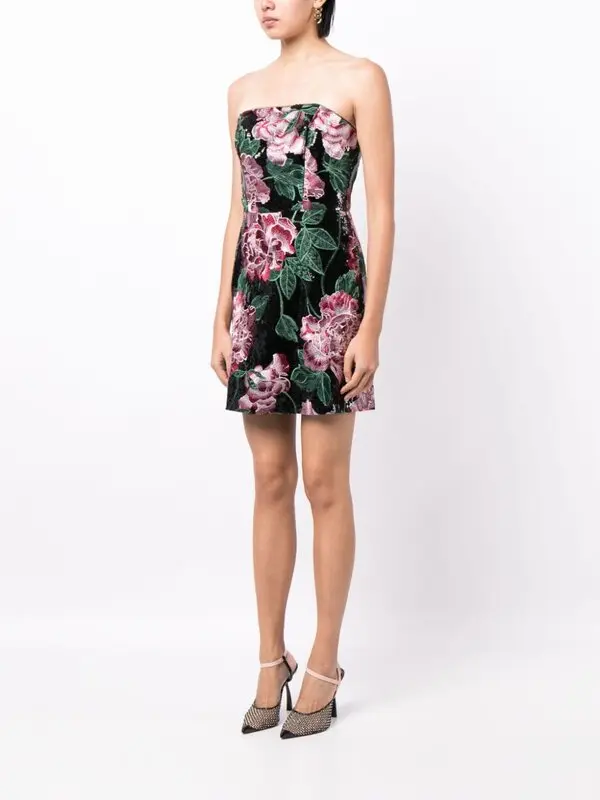 Marchesa Sequin-embellished Strapless Minidress