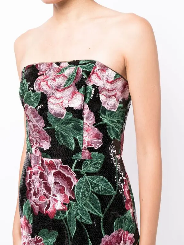 Marchesa Sequin-embellished Strapless Minidress