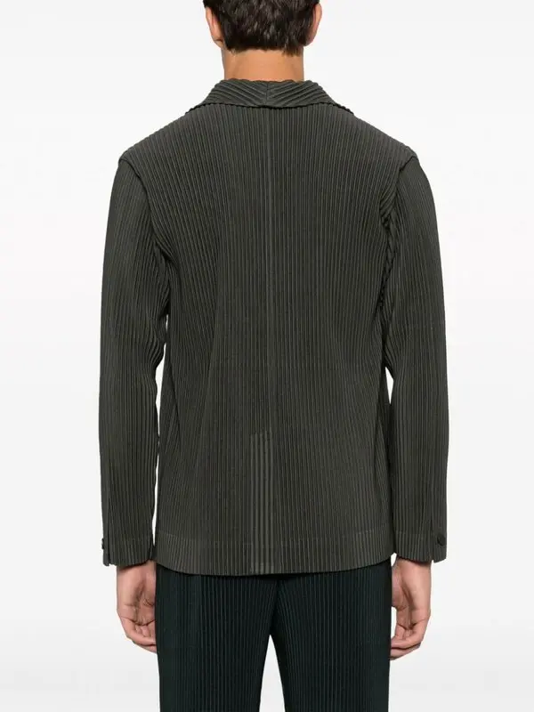 Issey Miyake Single-breasted Pleated Blazer - Green
