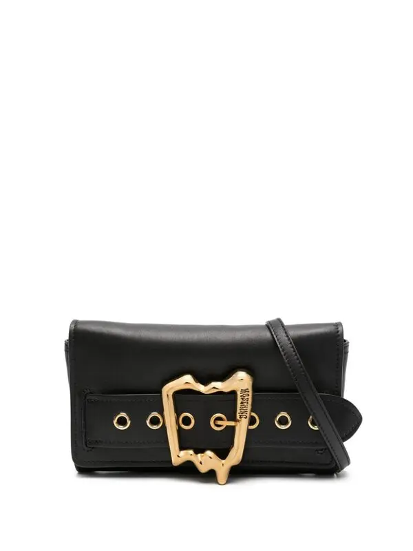 Moschino Engraved Leather Crossbody Bag