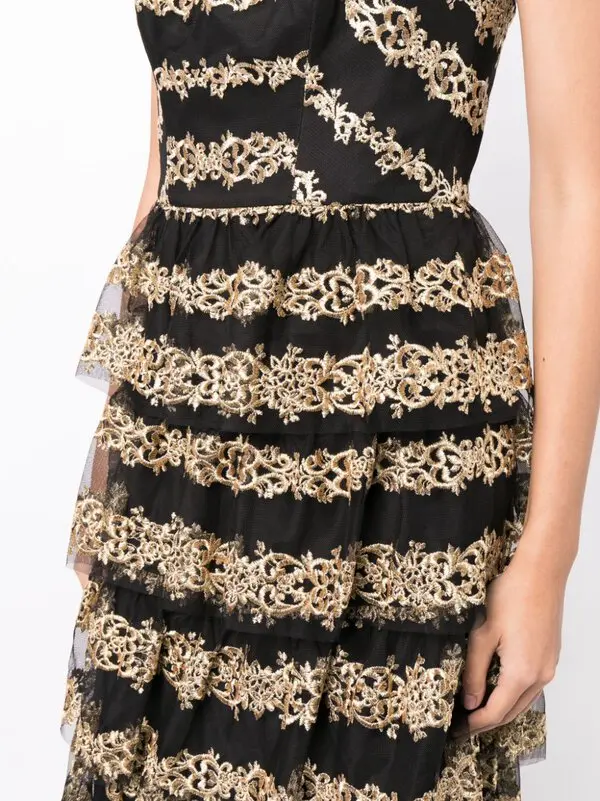 marchesa black and gold dress Marchesa Notte main image 0