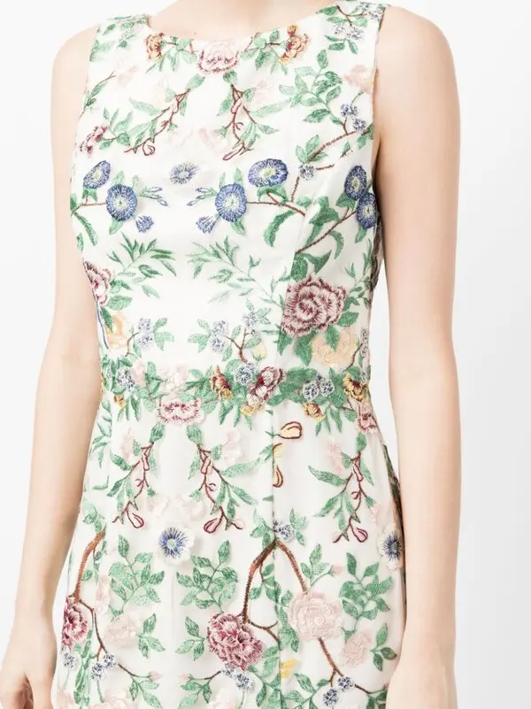 marchesa notte floral embroidered midi dress Marchesa Notte Embroidered Lace Midi Dress