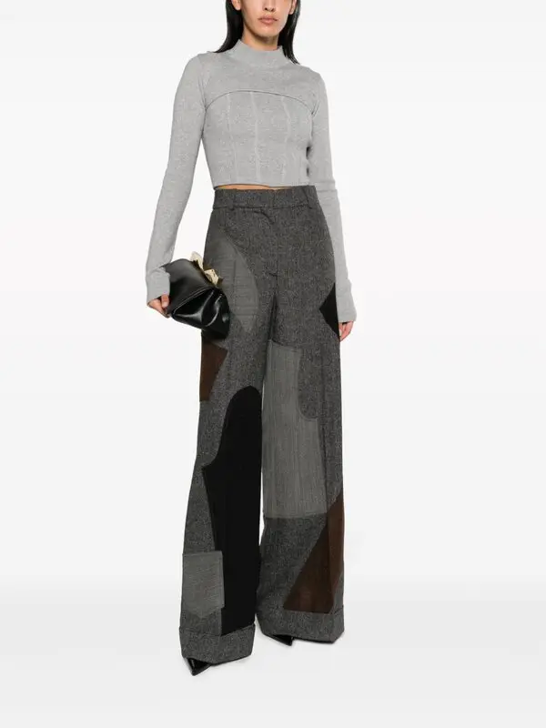 Moschino Patchwork-design Palazzo Trousers