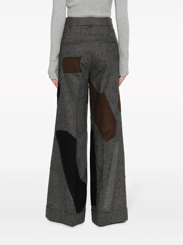 Moschino Patchwork-design Palazzo Trousers