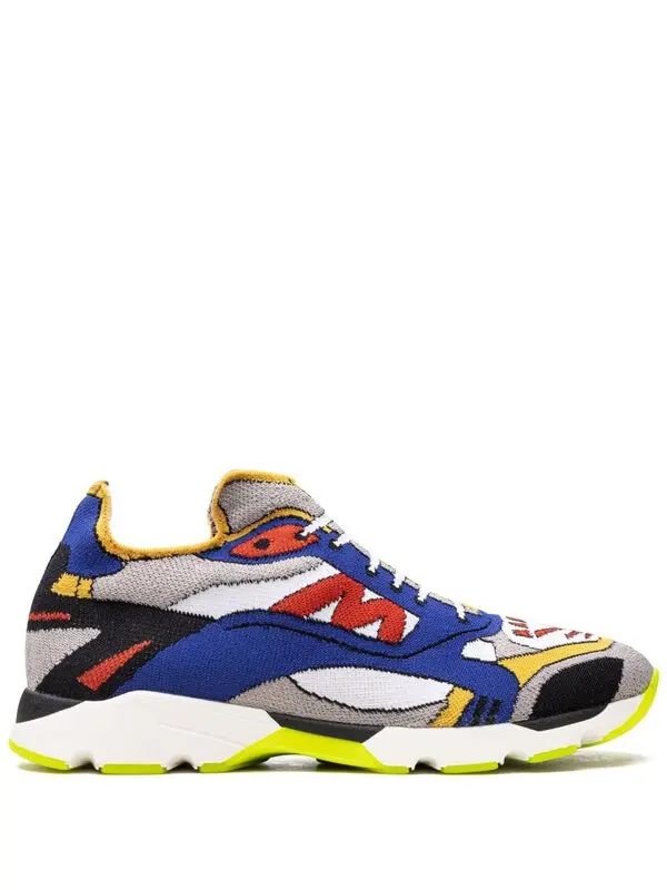 Marni Trompe L'oeil-print Sneakers - Grey