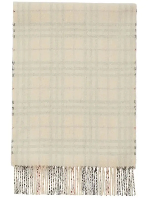 Burberry Checked Reversible Cashmere Scarf - Neutrals