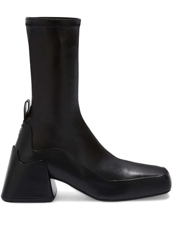JIL SANDER Block-heel Leather Boots