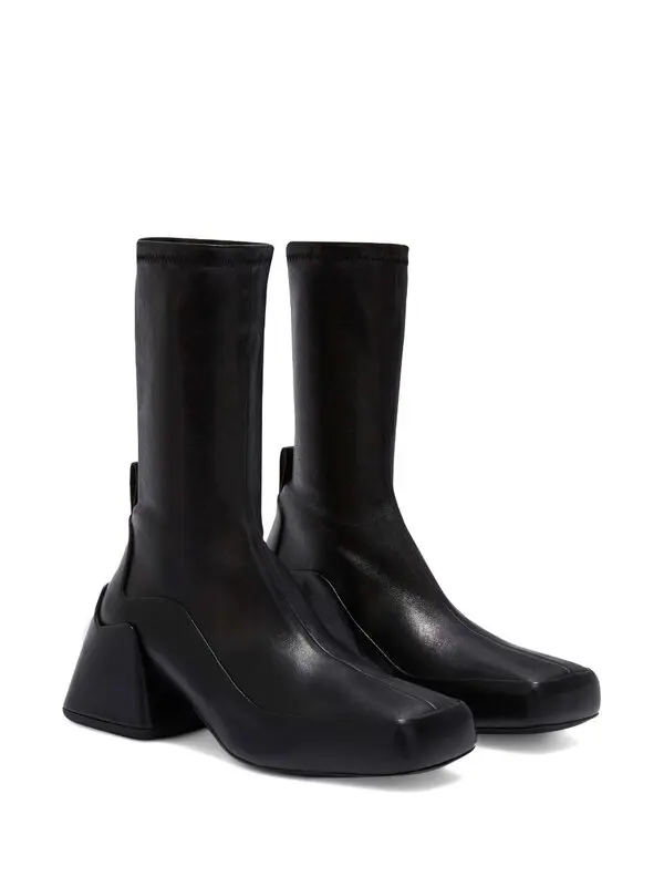 JIL SANDER Block-heel Leather Boots