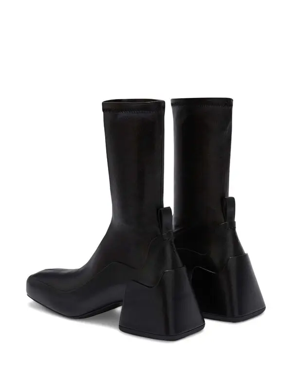 JIL SANDER Block-heel Leather Boots