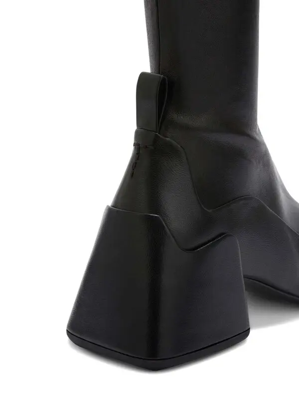 JIL SANDER Block-heel Leather Boots
