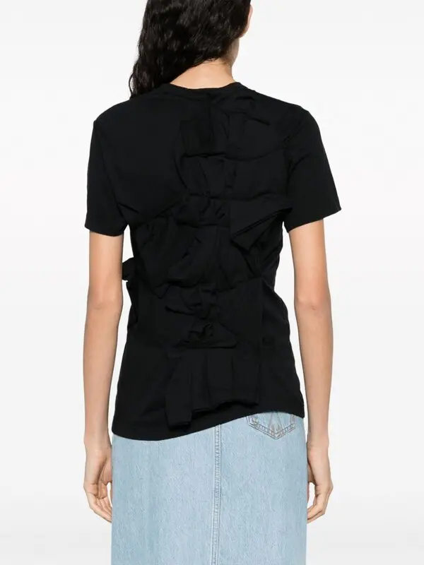 Comme Des Garçons Ruched T-shirt - Black