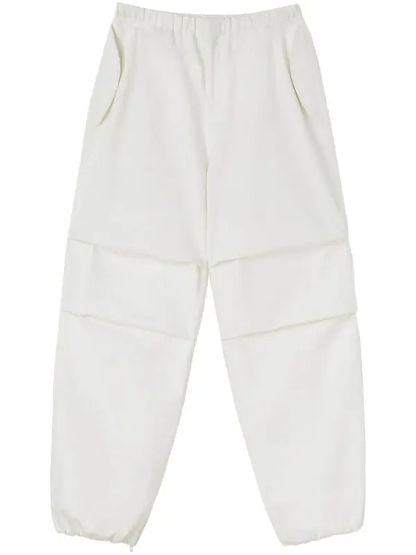 JIL SANDER Tapered Cotton Trousers - White
