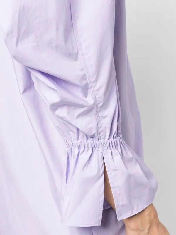 Karl Lagerfeld Puff-sleeve Shirt Dress - Purple