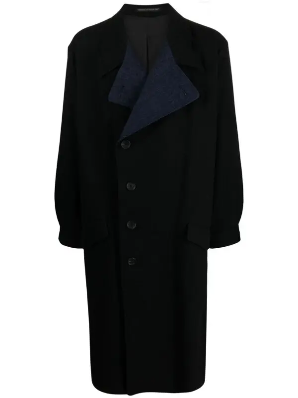 Yohji Yamamoto Felted Notched-lapel Trench Coat