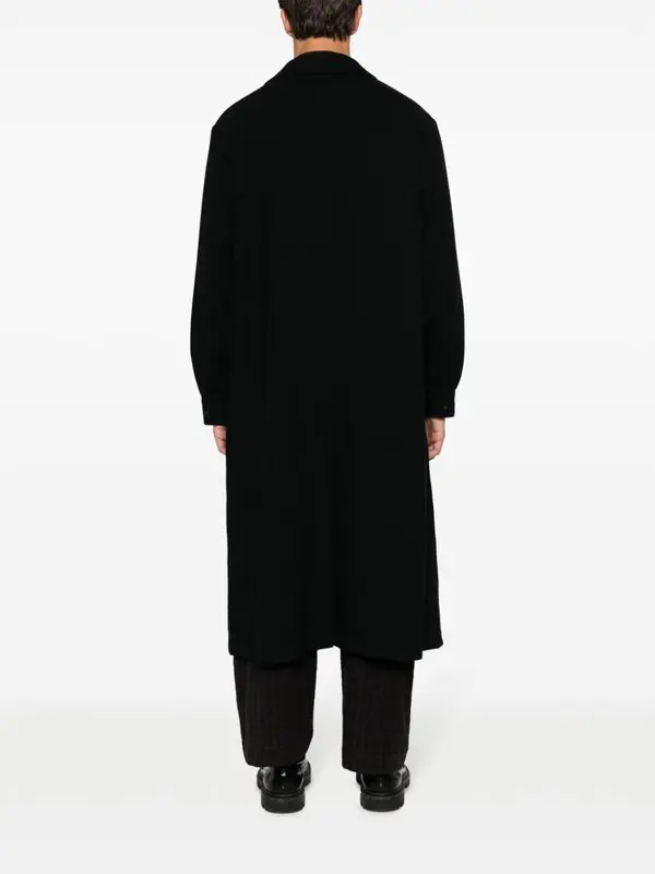 Yohji Yamamoto Felted Notched-lapel Trench Coat