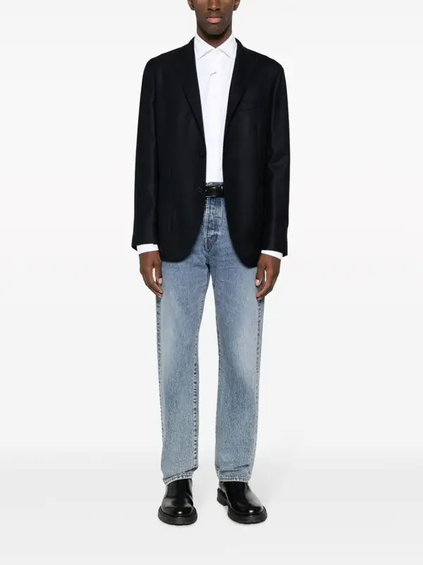 Boglioli Single-breasted Virgin Wool Blazer - Blue