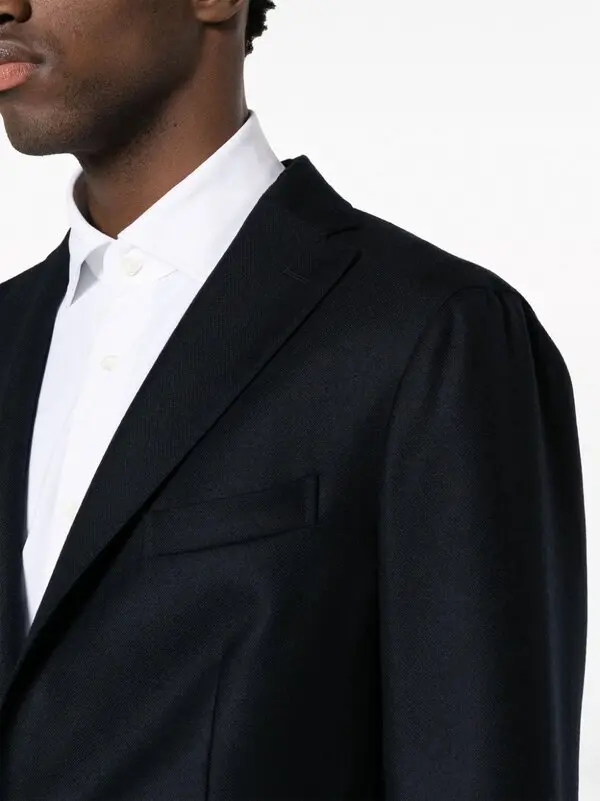 Boglioli Single-breasted Virgin Wool Blazer - Blue