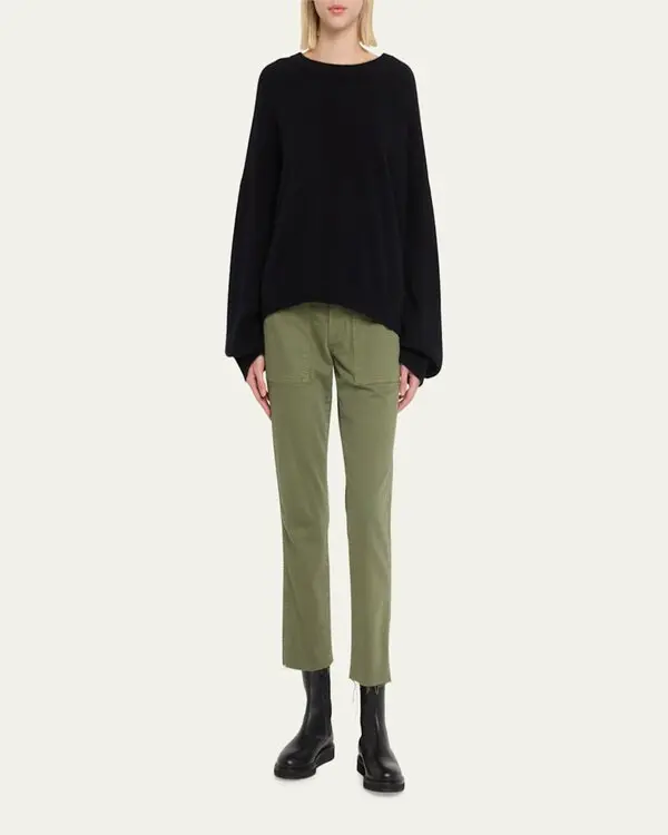AMO Easy Straight Army Trousers - Black