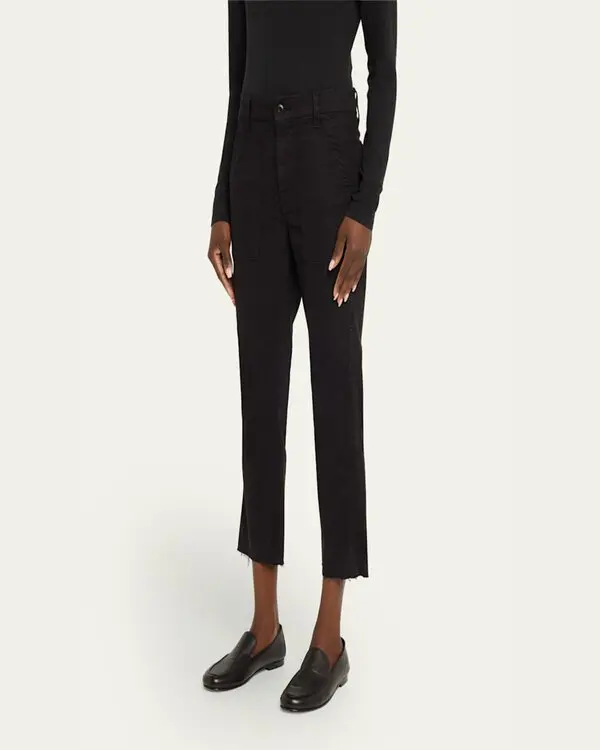 AMO Easy Straight Army Trousers - Black