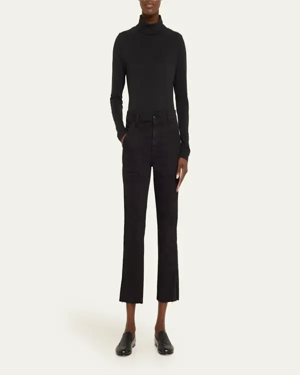 AMO Easy Straight Army Trousers - Black