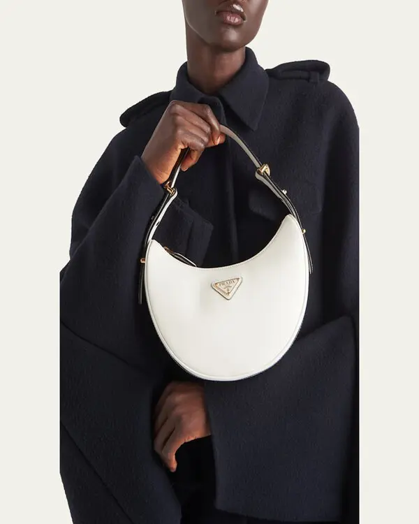 Prada Calf Leather Shoulder Bag - Cognac