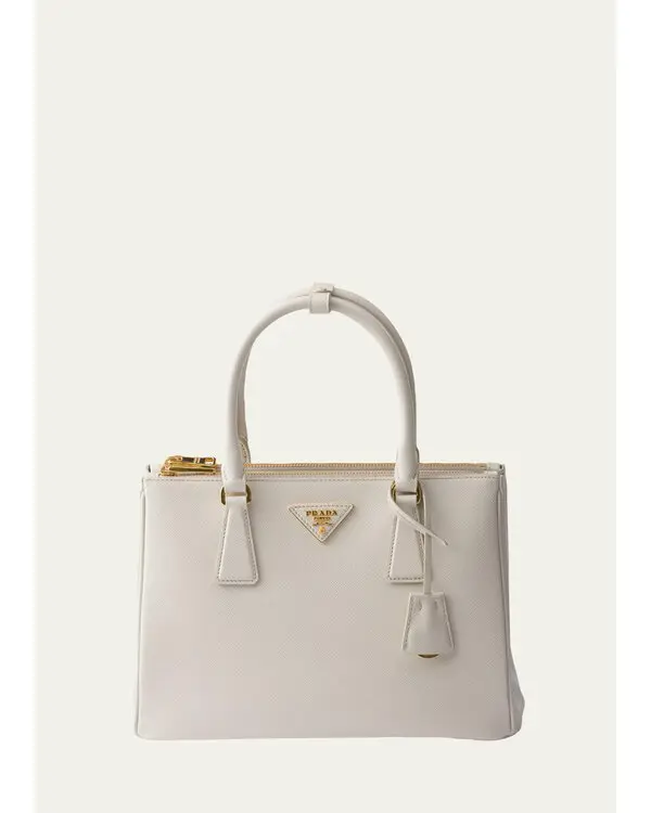 Prada Sfumato Galleria Medium Top-handle Bag - Talco