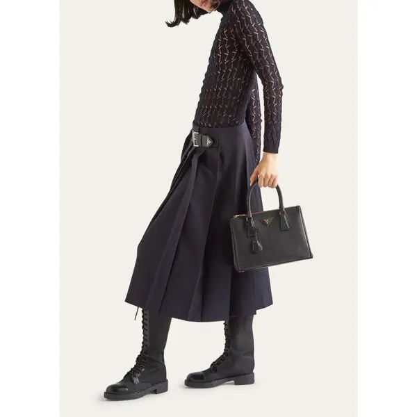 Prada Sfumato Galleria Medium Top-handle Bag - Talco