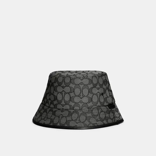 COACH Signature Jacquard Bucket Hat - Charcoal