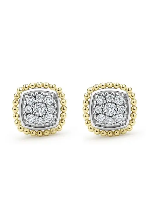 Lagos Rittenhouse Pavé Diamond Stud Earrings - Silver