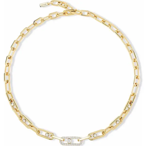 Messika Move Link Diamond Necklace - Yellow Gold