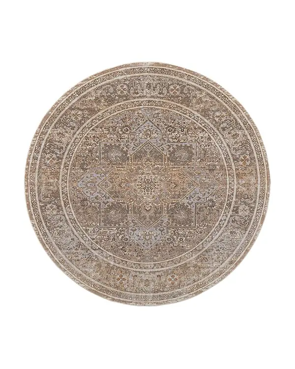FEIZY Celene Cel39kxf Round Area Rug, 7'9 X 7'9 - Beige/gray
