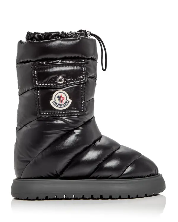 Moncler Gaia Quilted Cold Weather Boots - Black
