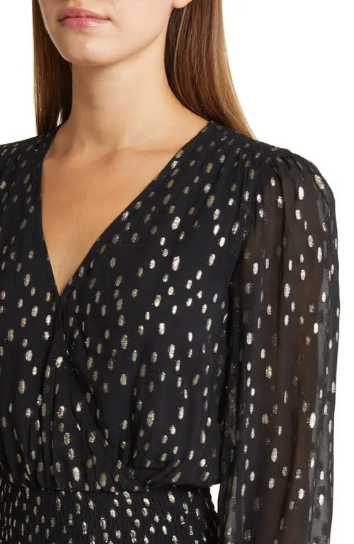 Lilly Pulitzer® Cristiana Dot Fil Coupé Long Sleeve Midi Dress