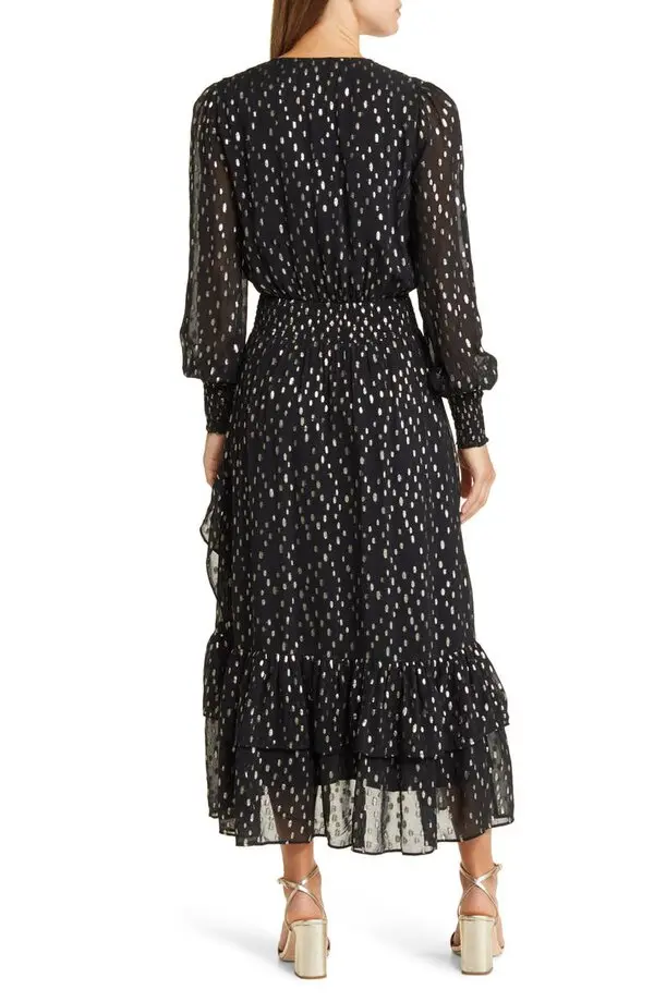 Lilly Pulitzer® Cristiana Dot Fil Coupé Long Sleeve Midi Dress