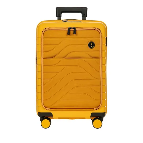 Bric'S By Ulisse 21-inch Expandable Carry On Spinner Suitcase With Pocket - Mango