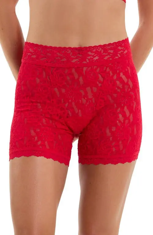 Hanky Panky Signature Lace Boxer Briefs - Red