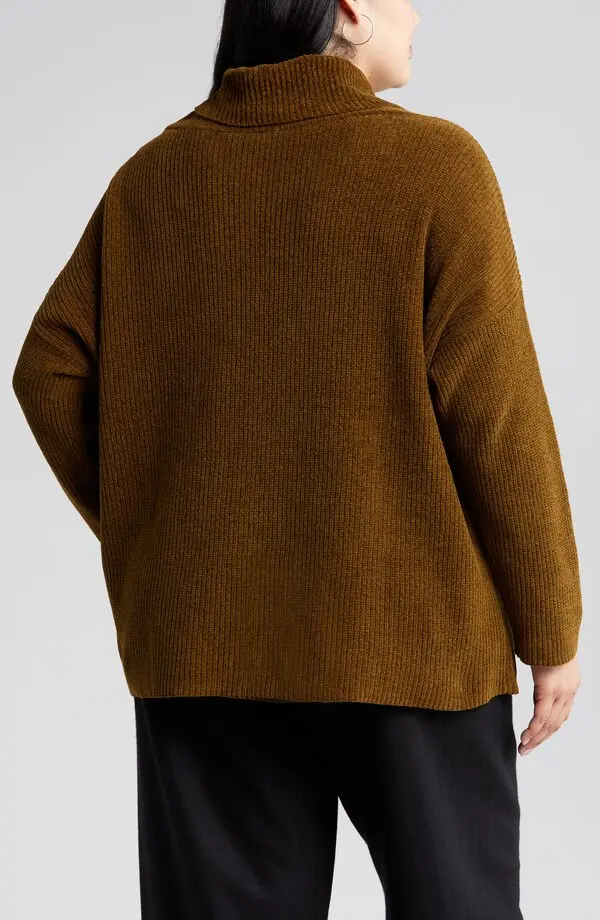 Eileen Fisher Cowl Neck Organic Cotton Sweater