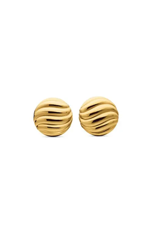 David Yurman Sculpted Cable Stud Earrings - 18k Yellow Gold