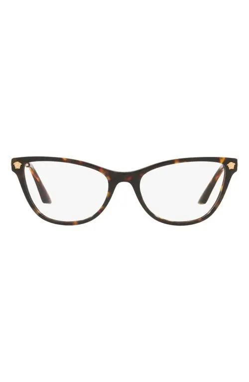 Versace 54mm Cat Eye Eyeglasses - Havana