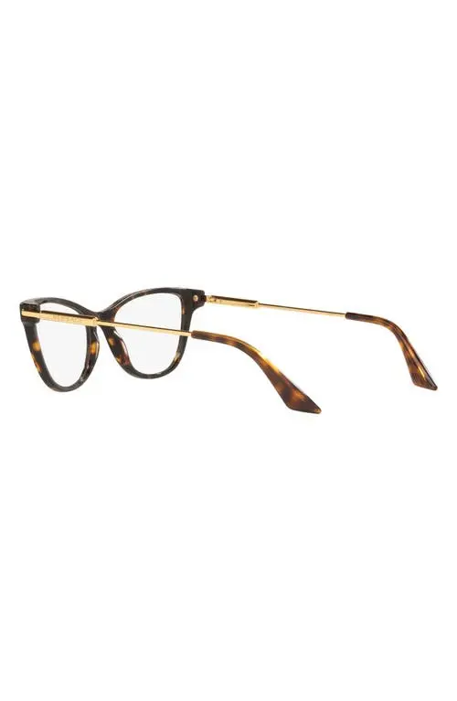 Versace 54mm Cat Eye Eyeglasses - Havana