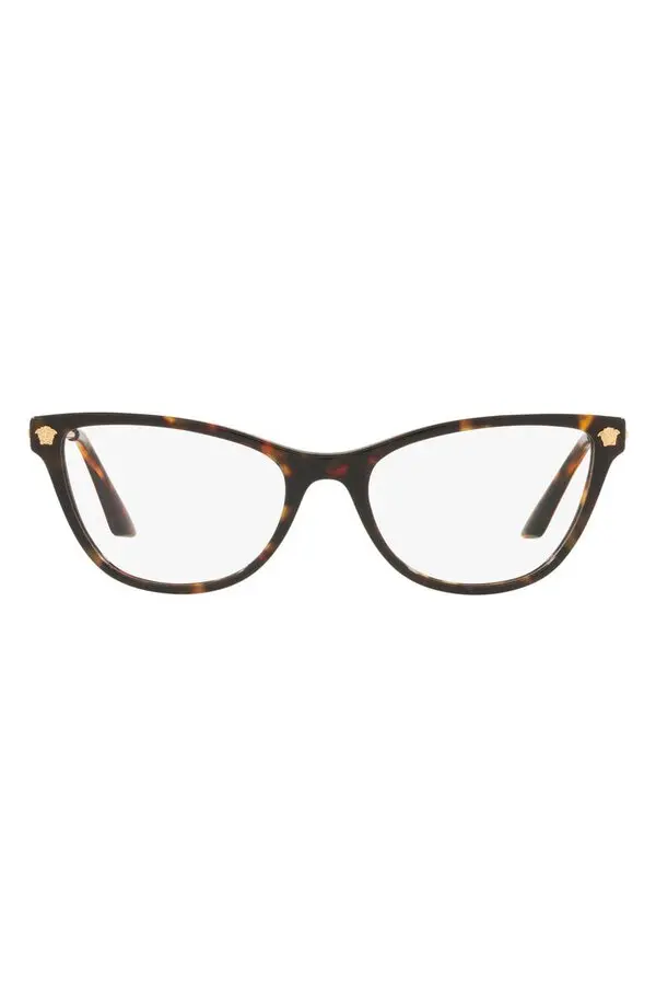 Versace 54mm Cat Eye Eyeglasses - Havana