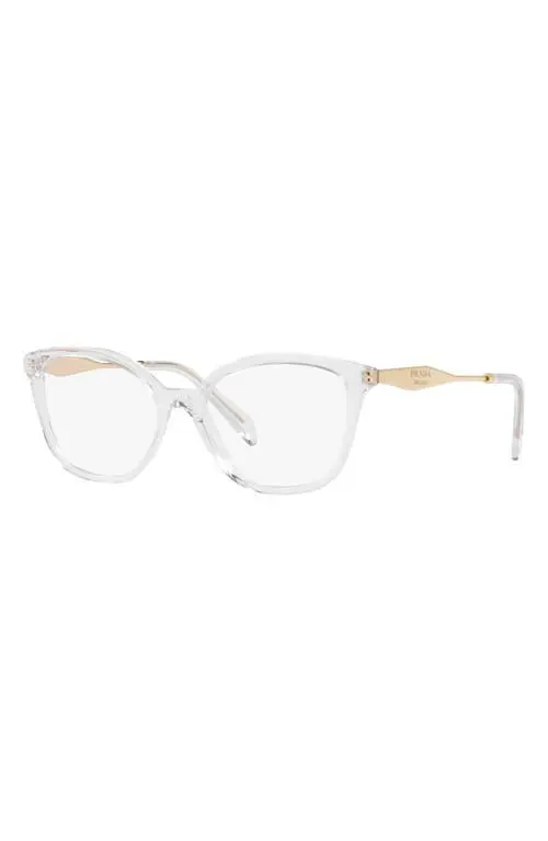 Prada 52mm Butterfly Eyeglasses - Crystal