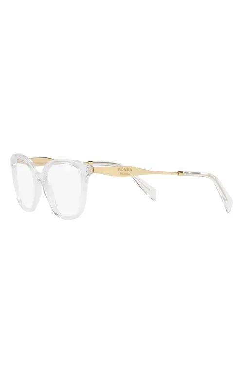 Prada 52mm Butterfly Eyeglasses - Crystal