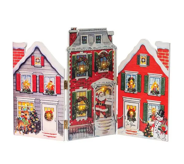 MR. CHRISTMAS 15' Illuminated Folding Scene V Llage - One-color
