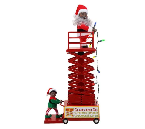 MR. CHRISTMAS 27 Animated & Musical Santa's Lift Black - One-color