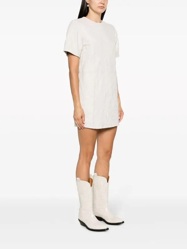Zadig&Voltaire Riddy Crinkled Leather Mini Dress - Neutrals