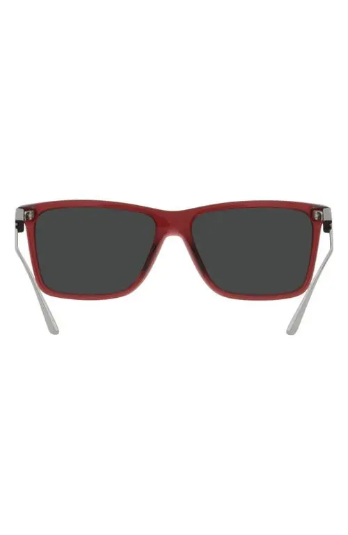 Prada 58mm Polarized Rectangular Sunglasses