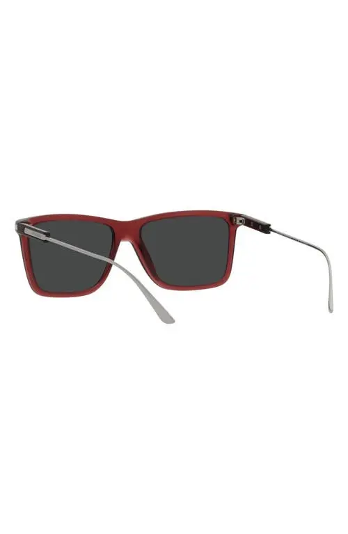 Prada 58mm Polarized Rectangular Sunglasses
