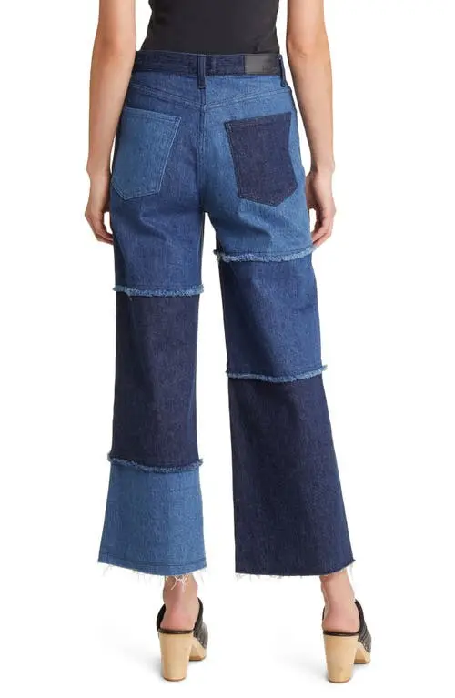 Rails Getty Patchwork High Waist Crop Wide Leg Jeans