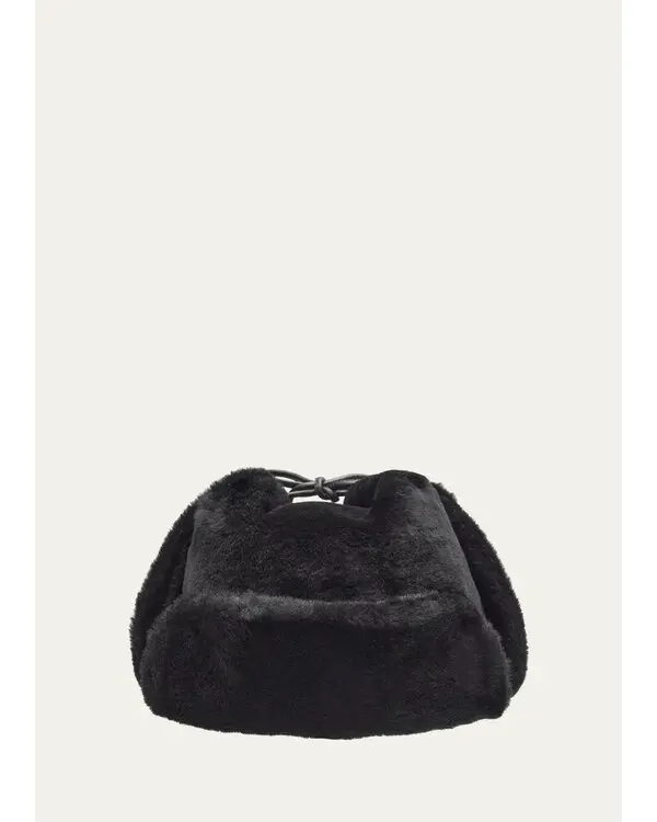 Pologeorgis Merino Shearling Trapper Hat - Choc